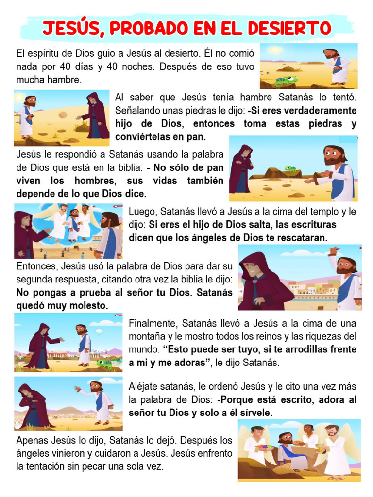 Ficha Jesús Probado en El Desierto-Maestra Janet | PDF
