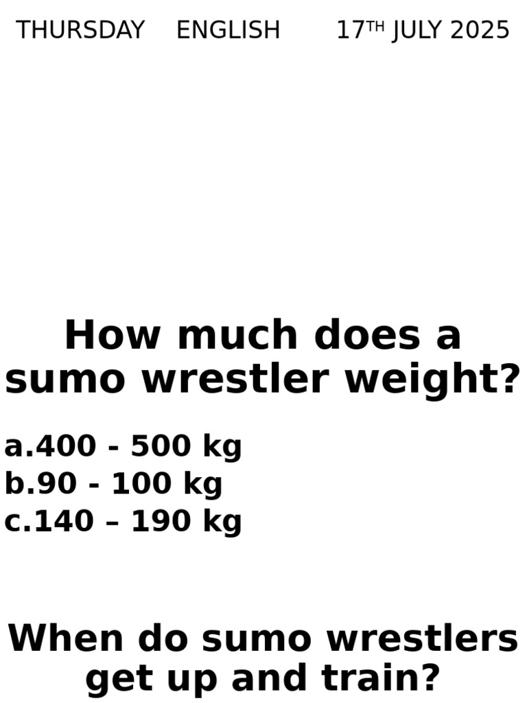 Sumo Wrestler | PDF