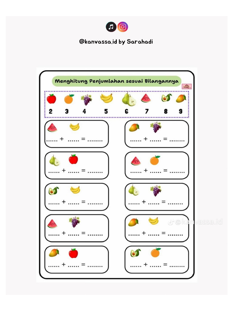 Worksheet Anak TK | PDF