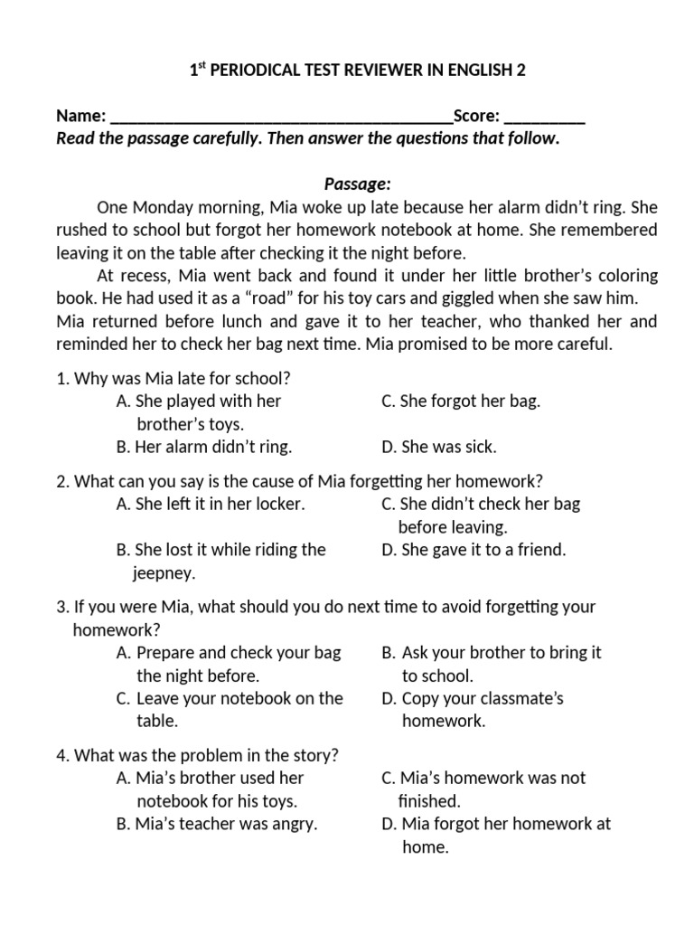 English 2 Q1 Periodical Test Review | PDF | Linguistics