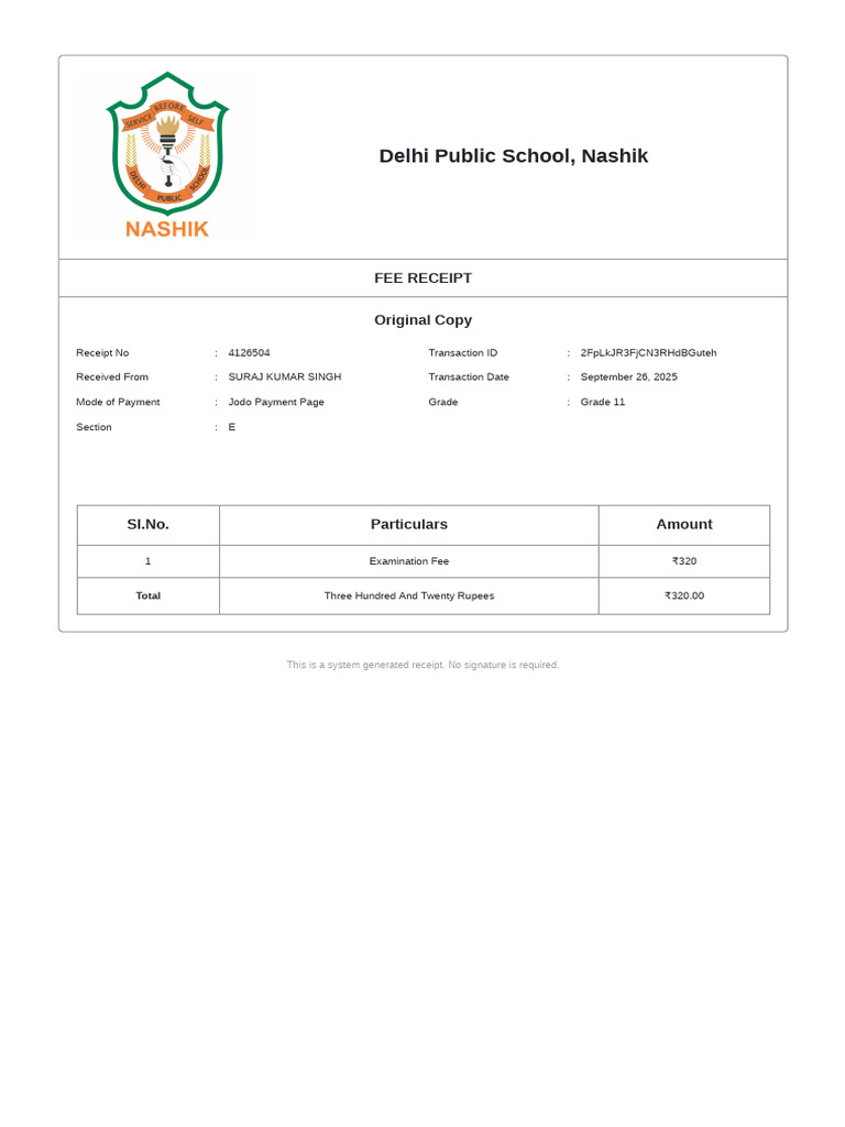 Receipt | PDF
