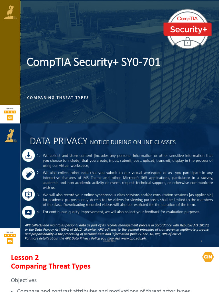 Comparing Cyber Threat Types and Vectors | PDF | Phishing | Security