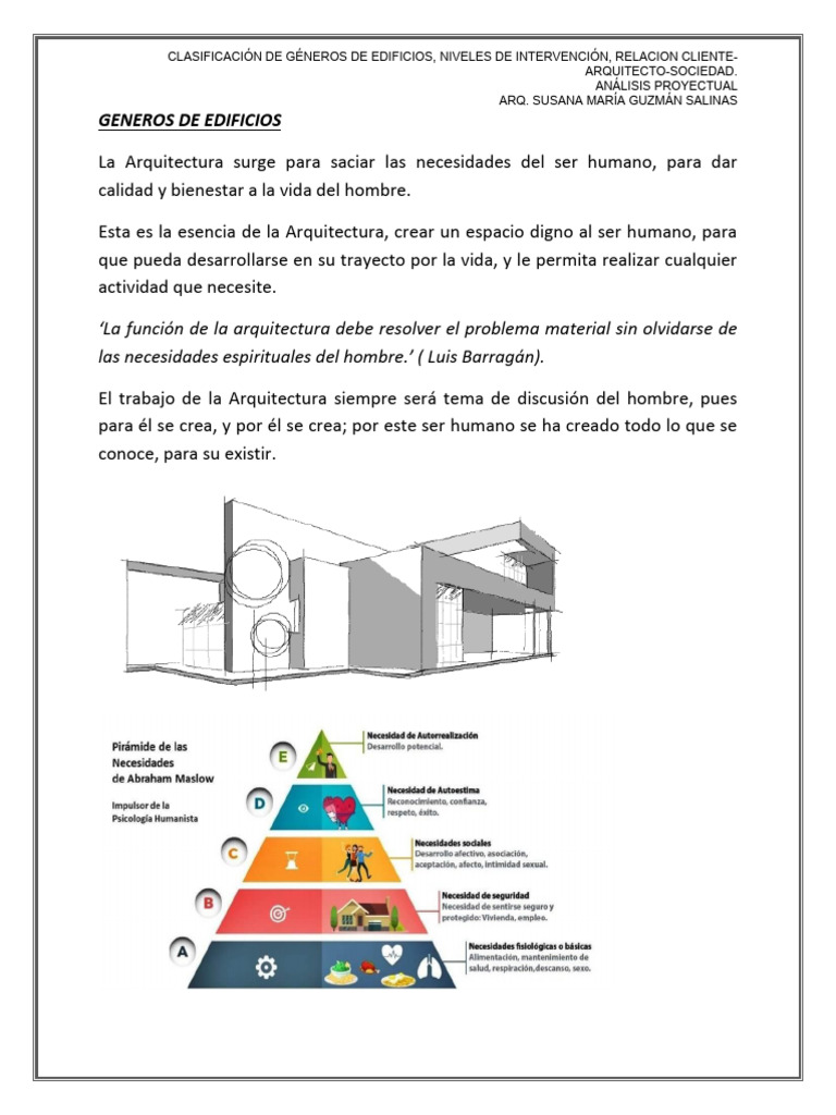 Unidad 1. Clasificacion de Generos de Edificios y Niveles de Intervencion | PDF | Diseño urbano ...