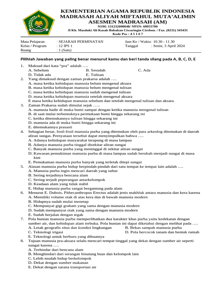 Sejarah Peminatan | PDF