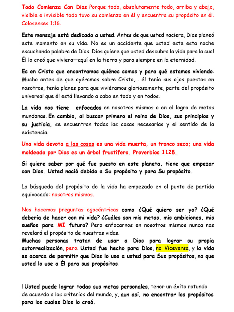 Todo Comienza Con Dios | PDF | Dios | Cristo (título)