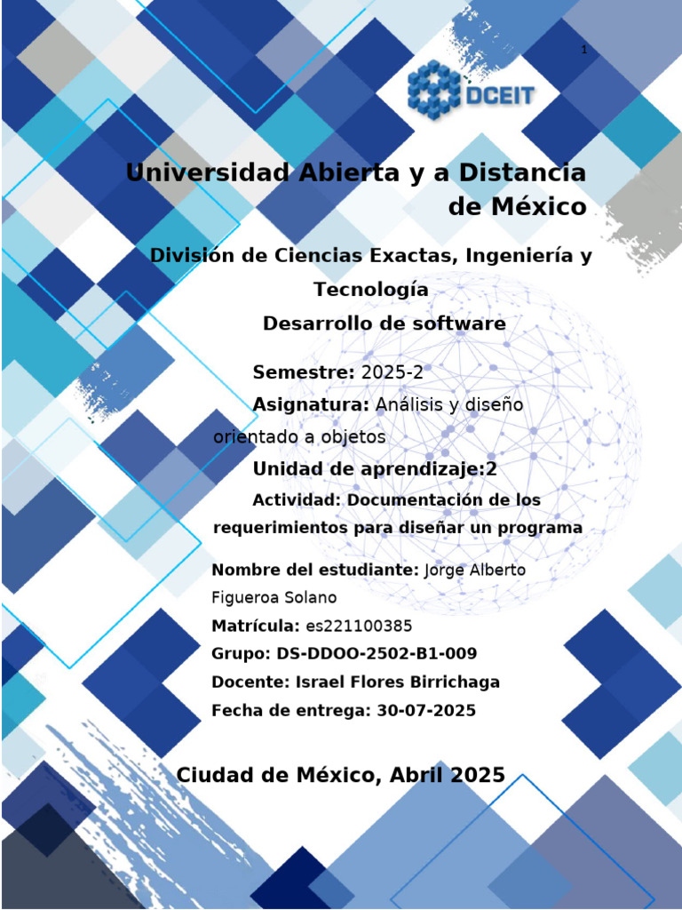 Ddoo U2 A3 Jofs | PDF | Software | Informática
