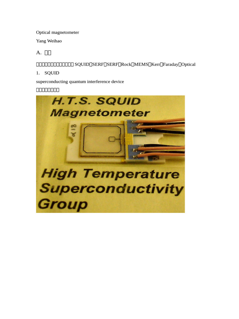 Optical Magnetometer | PDF