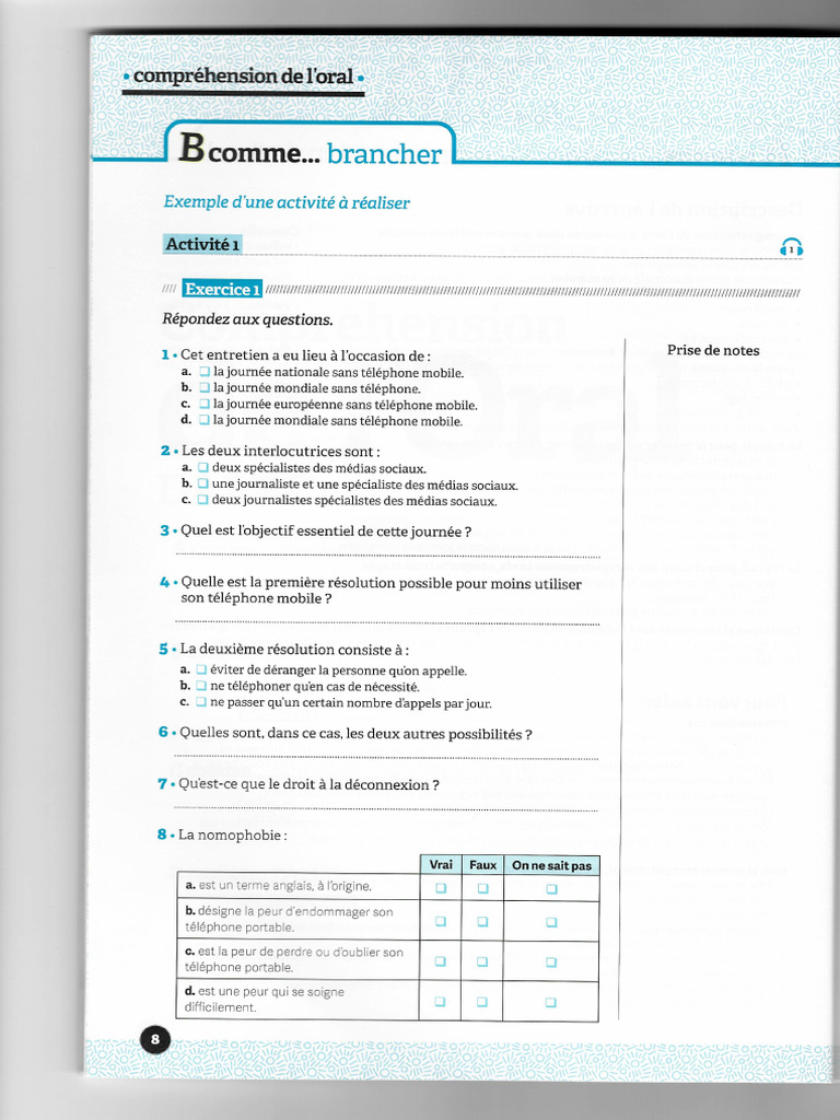 TD5 - Compréhension Orale | PDF