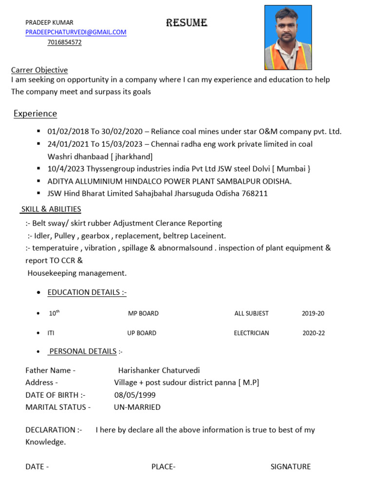 Pradeep Resume | PDF