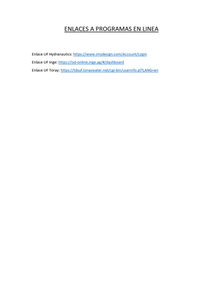 Enlaces A Programas en Linea | PDF