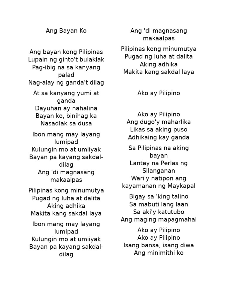 Ang Bayan Ko | PDF