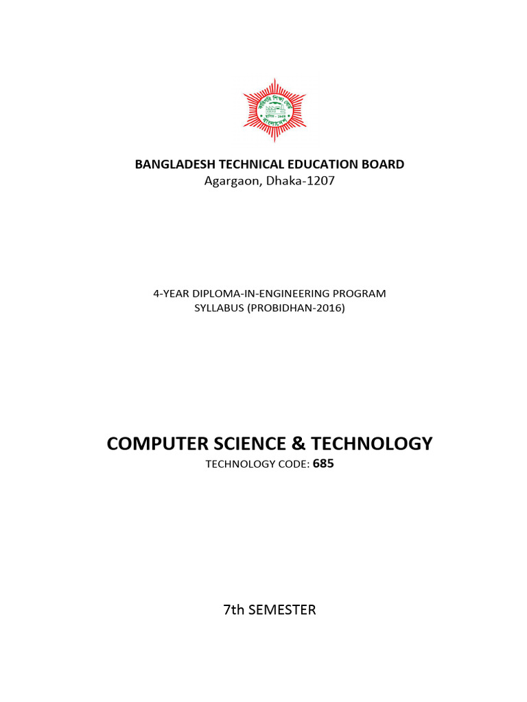 7th Semester Computer Science Syllabus | PDF | Computer Security | Security