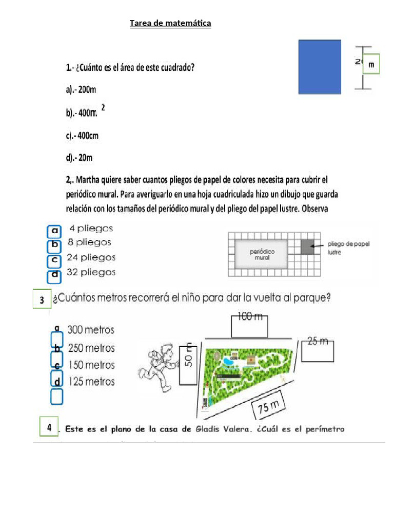 Tarea de Matemática | PDF