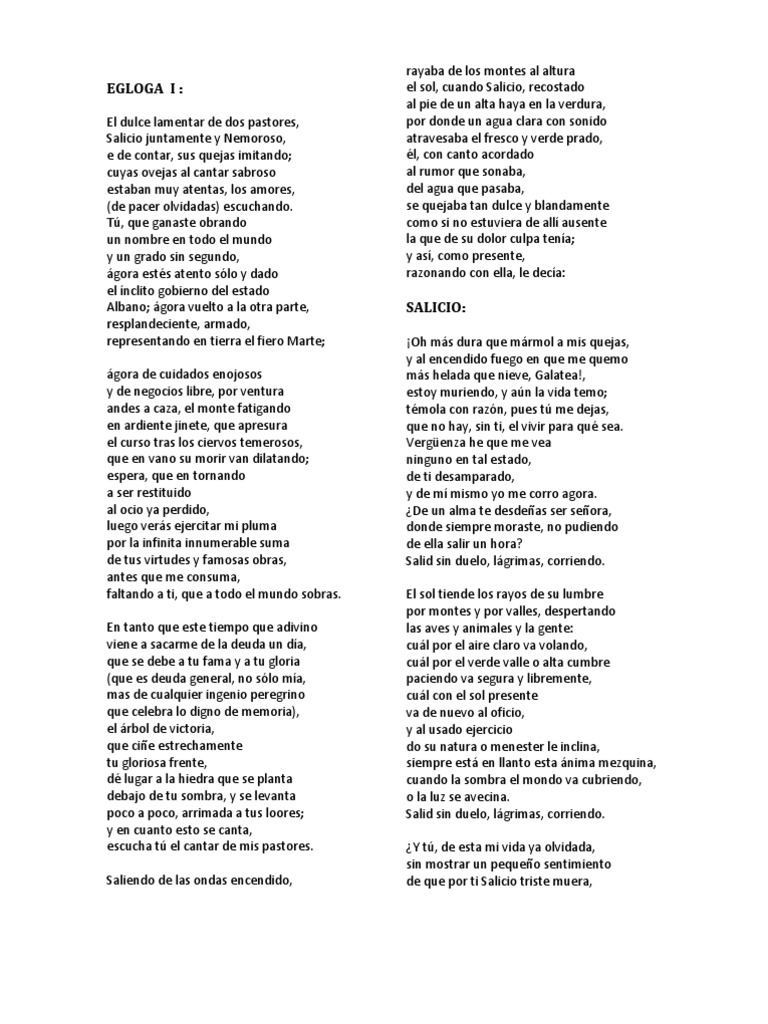 Poema Salicio y Nemoroso