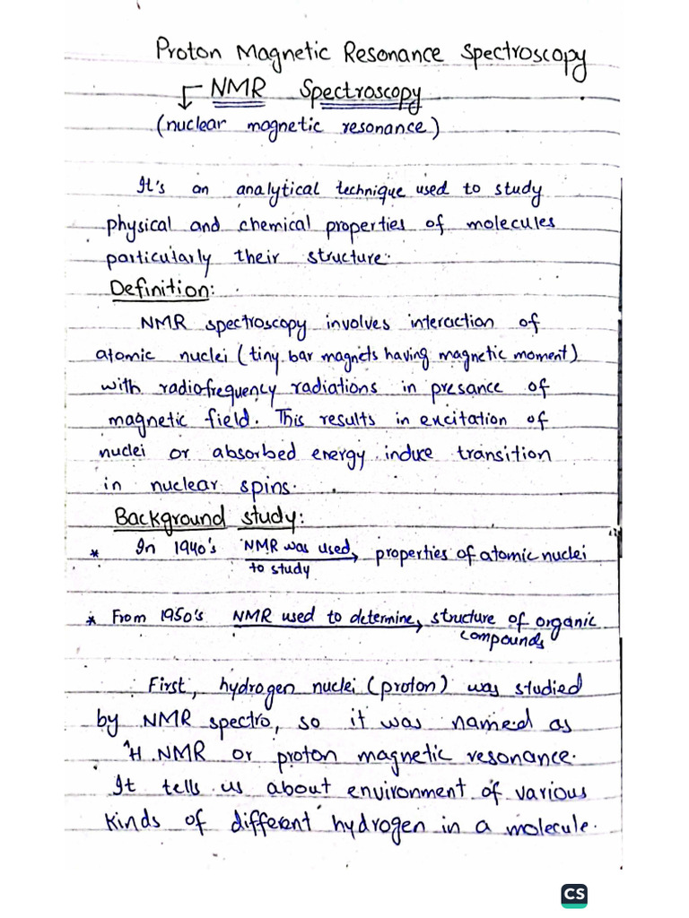 NMR Spectro Lec1 | PDF