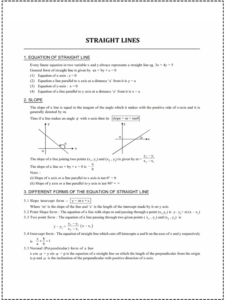 Straight Line | PDF