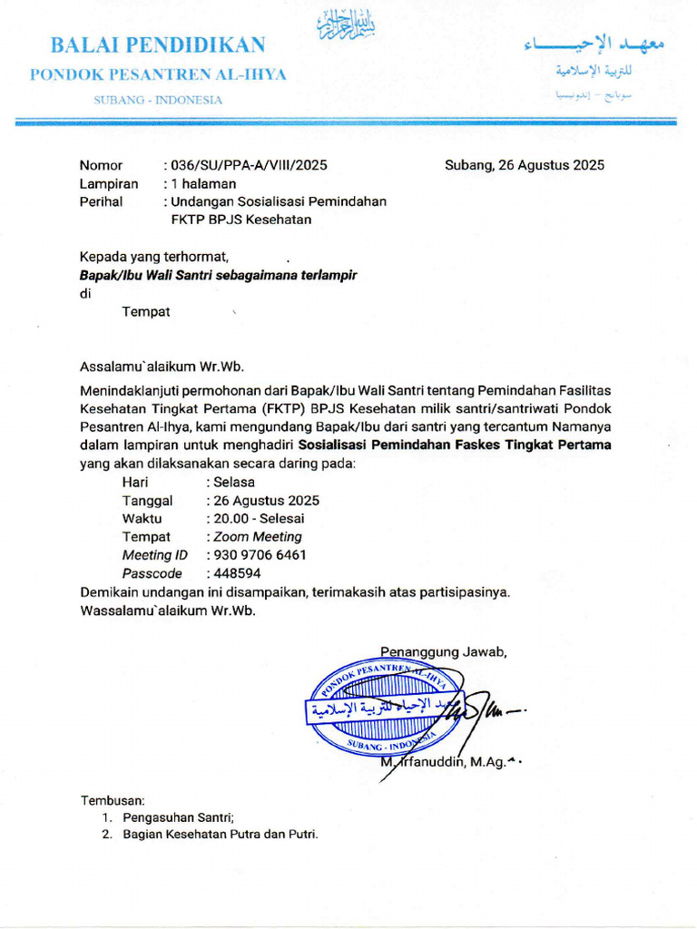 Sosialisasi Pemindahan FKTP BPJS | PDF