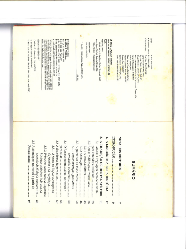 História Concisa Da Linguística - Barbara Weedwood | PDF