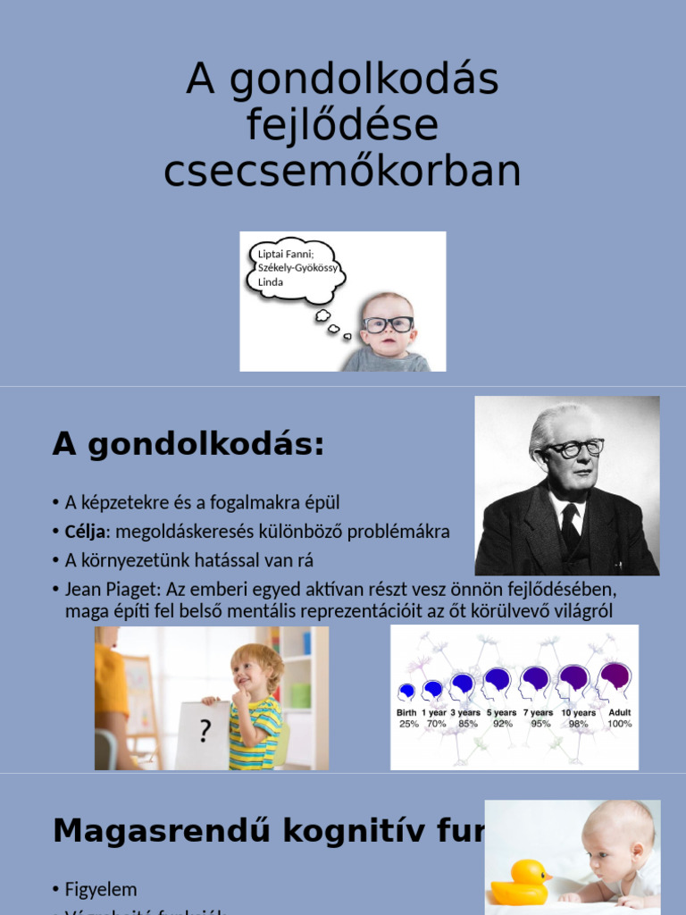 A Gondolkodás Fejlődése Csecsemőkorban | PDF