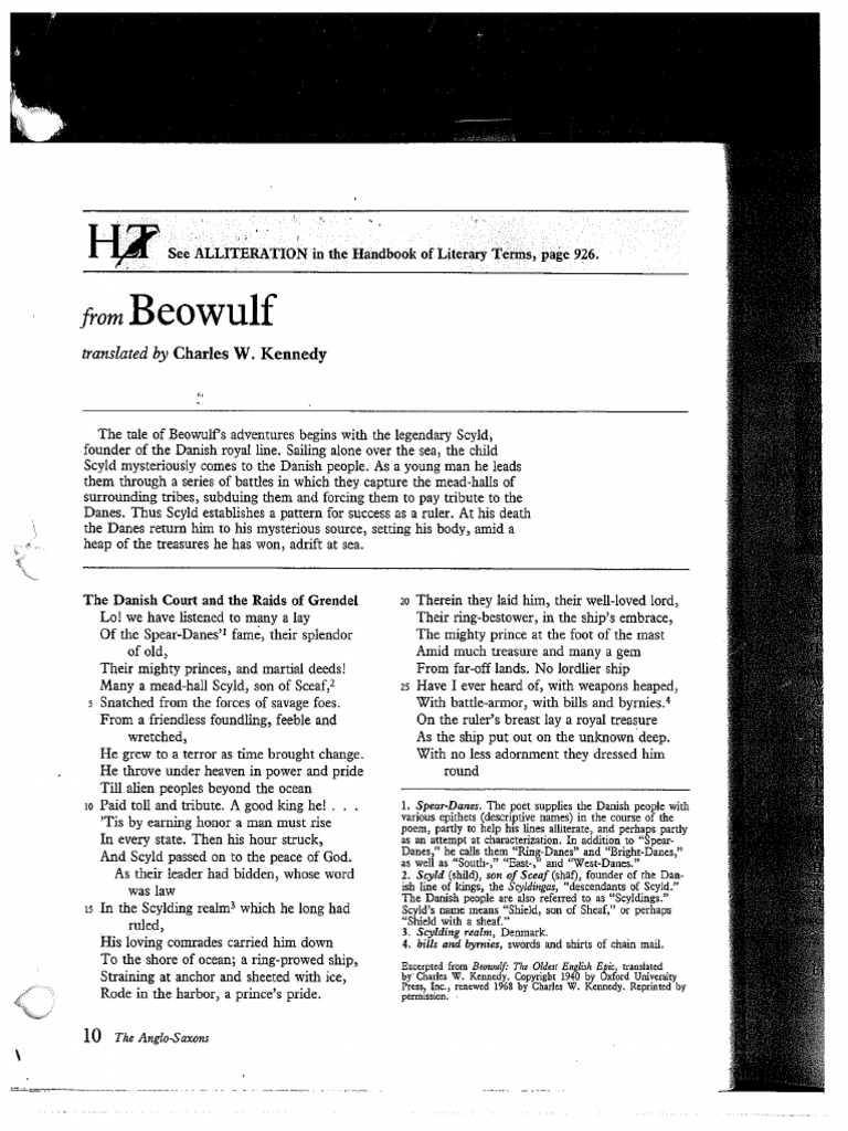 Beowulf Text | PDF
