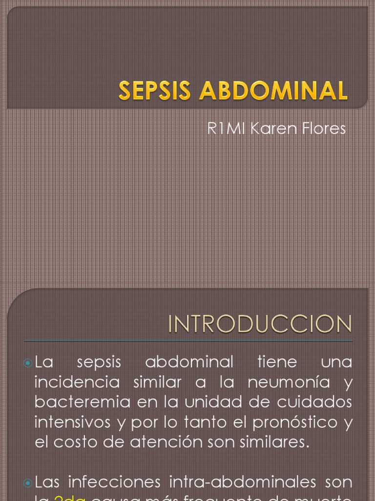 Sepsis Abdominal | PDF | Septicemia | Penicilina