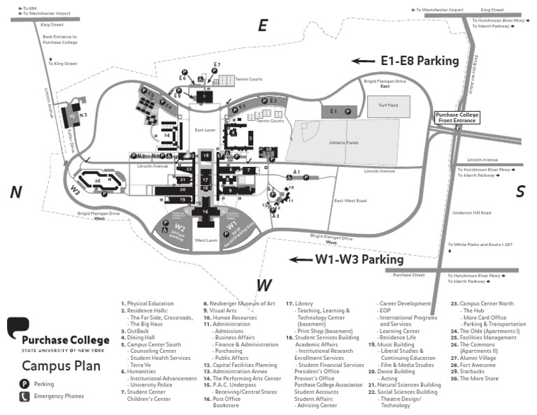 Purchase College Campus Map | PDF | Business | Travel