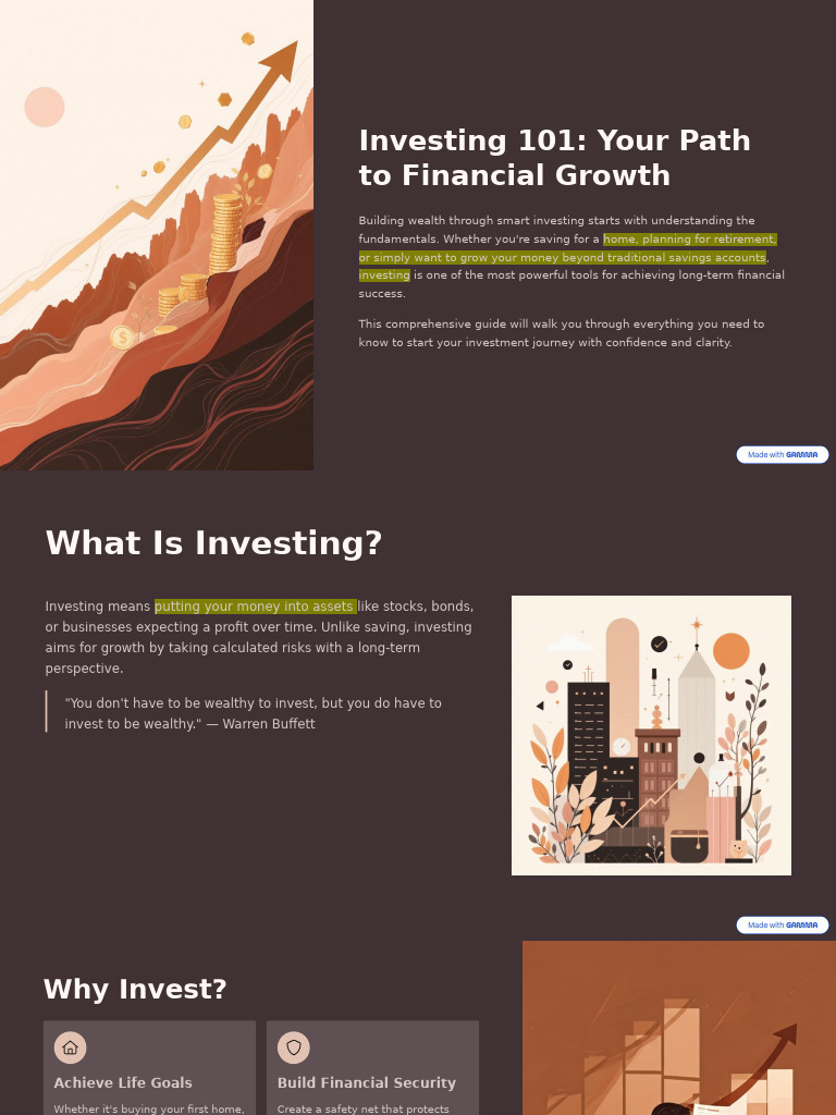 Investing 101 Your Path To Financial Growth | PDF | Investing ...