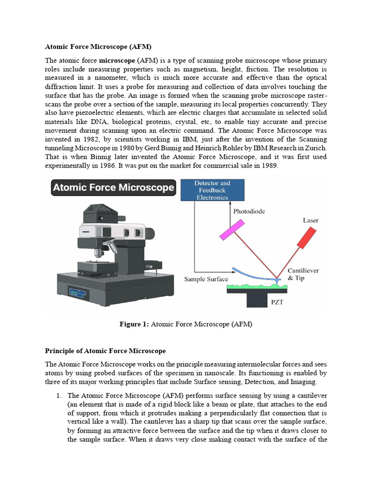 Atomic Force Micros | PDF | Atomic Force Microscopy | Microscope