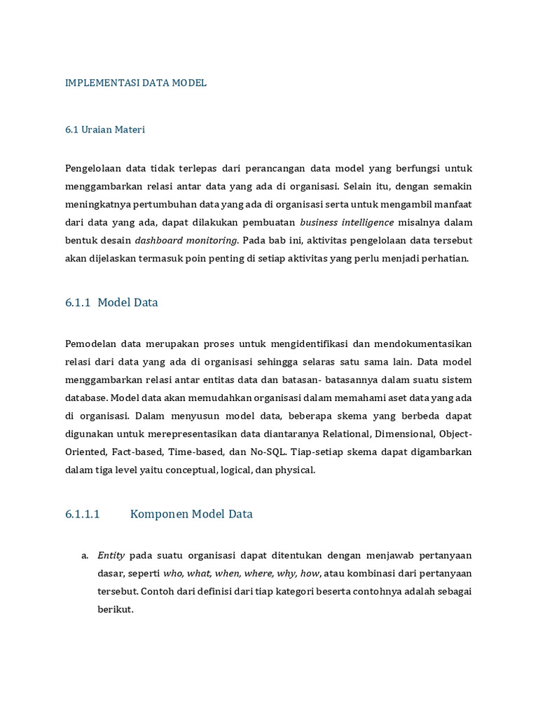 Pemodelan Data untuk Business Intelligence | PDF