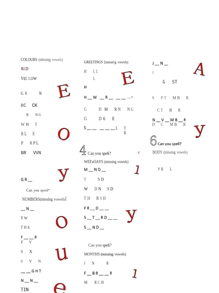 Spelling Worksheet | PDF