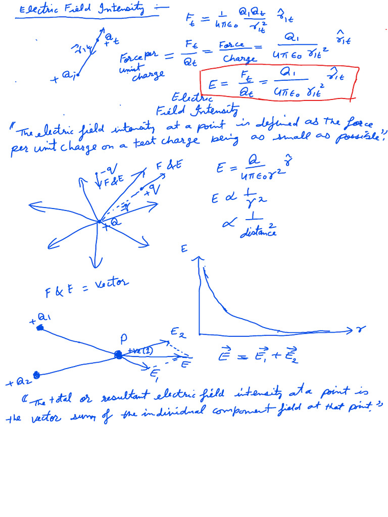 Electric Field Intensity | PDF