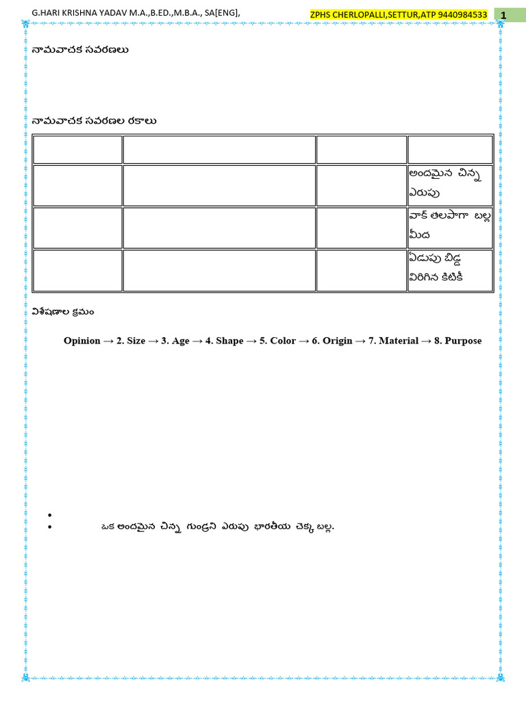 Noun Modifiers and Would Vs Used To | PDF | Adjective | Noun