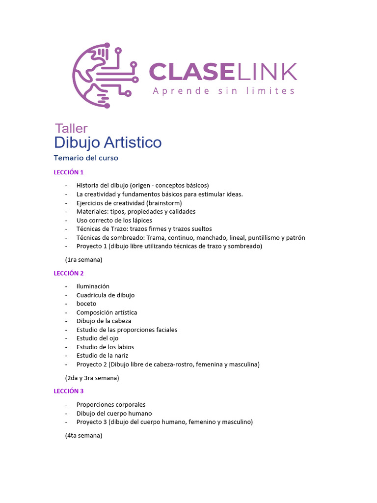 Temario Del Curso | PDF