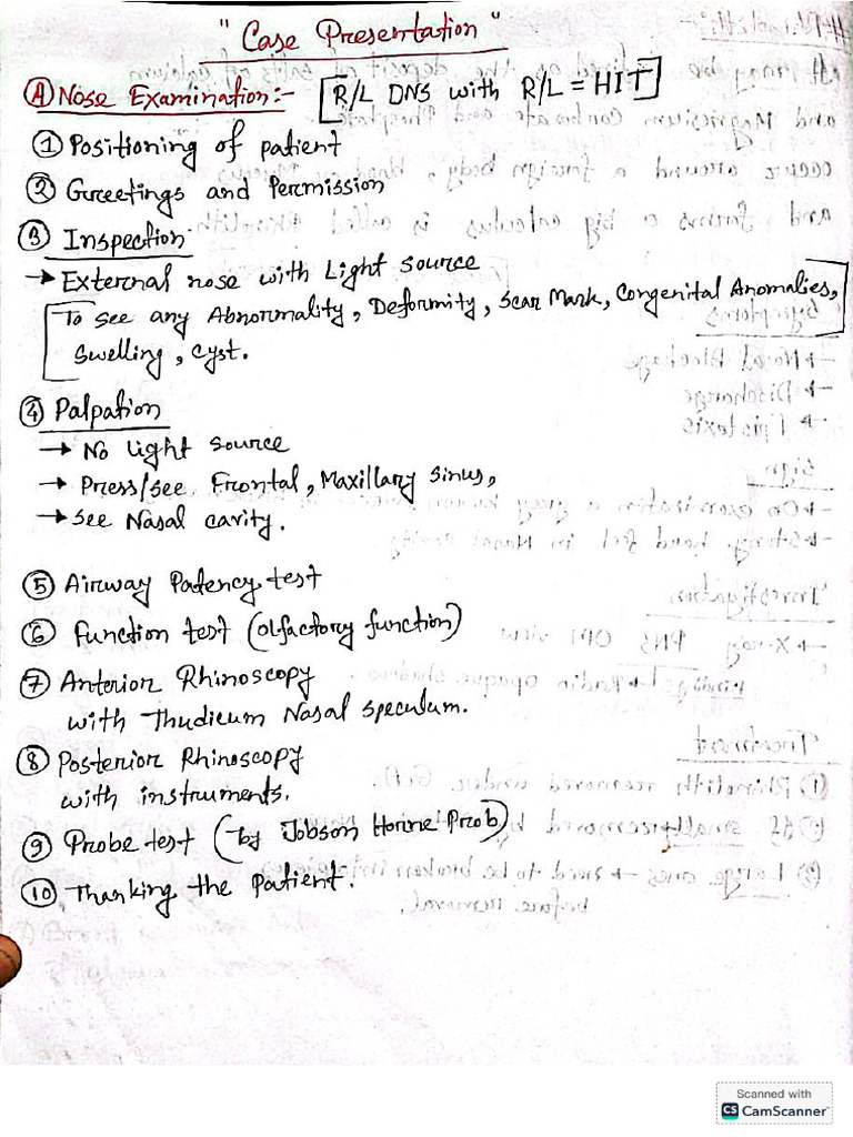 Nose Examination | PDF