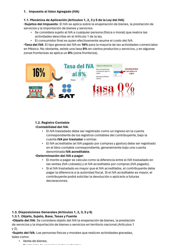 Guía Completa sobre el IVA en México | PDF | Impuesto al valor agregado ...