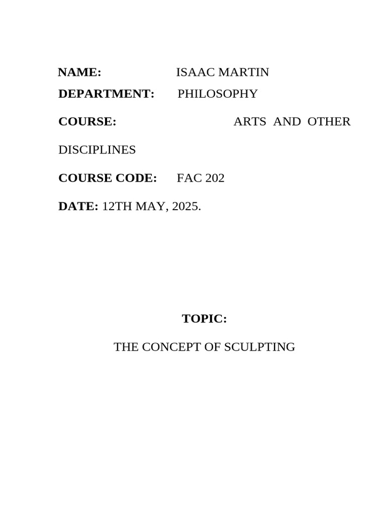 The Concept of Sculpting | PDF | Sculpture | Realism (Arts)