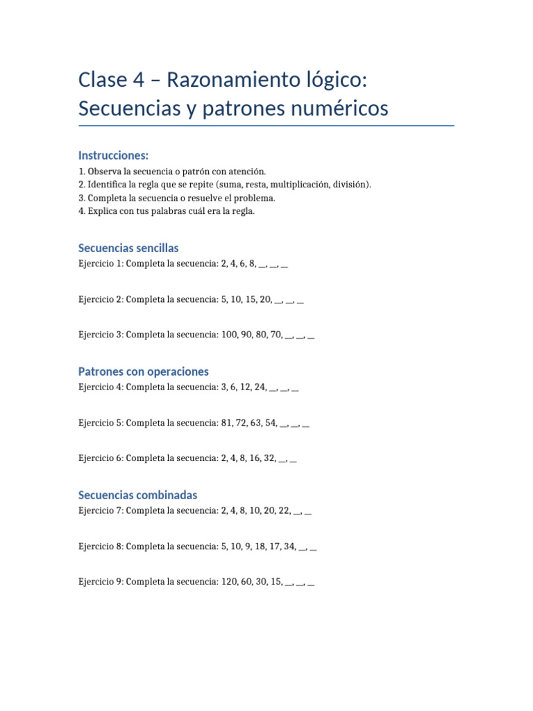 Clase4 Secuencias Patrones | PDF