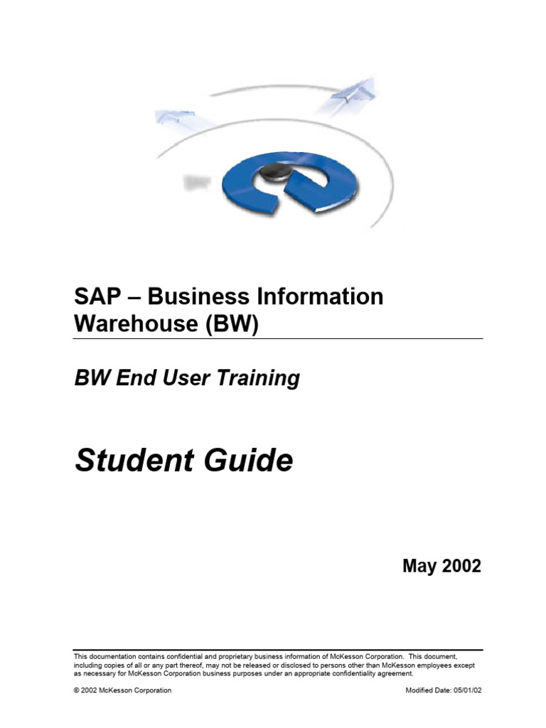 Student Guide: SAP - Business Information Warehouse (BW) | PDF