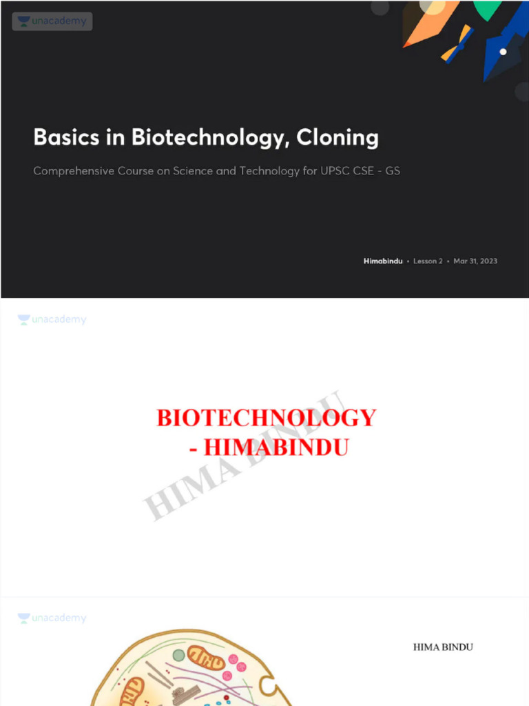 Basics in Biotechnology Cloning No Anno | PDF