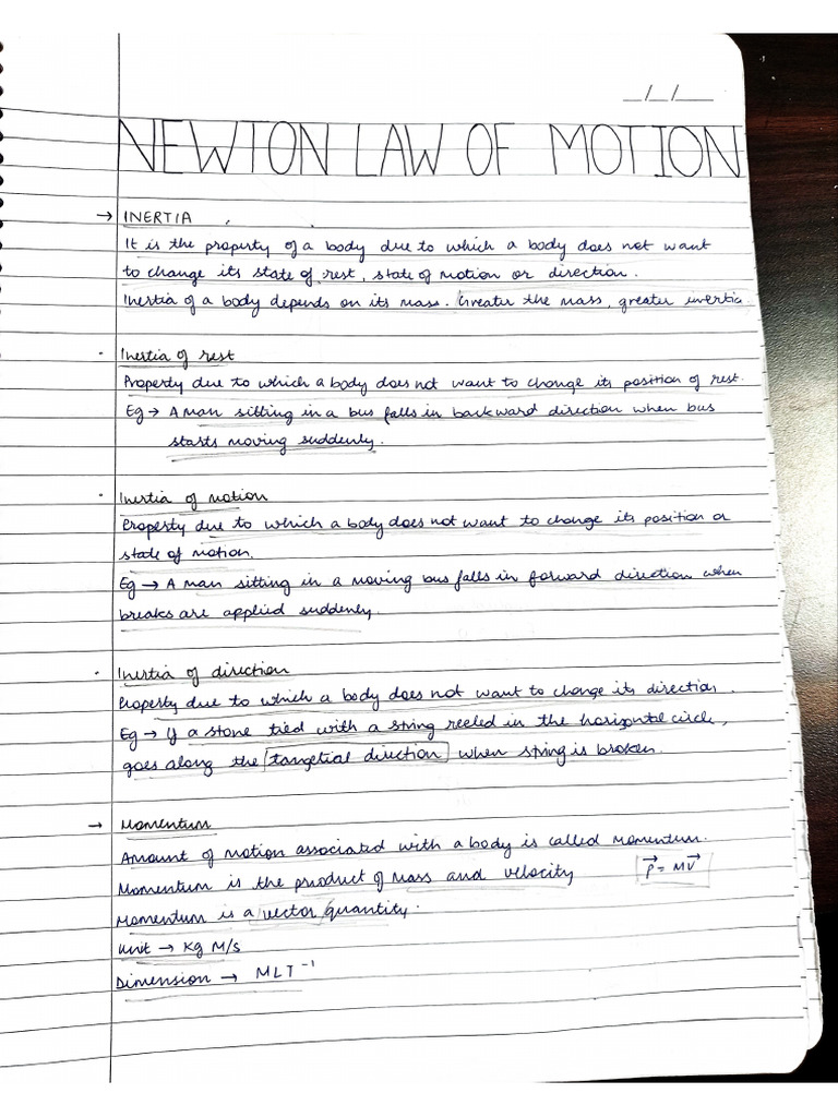 Newton Laws of Motion 11th | PDF