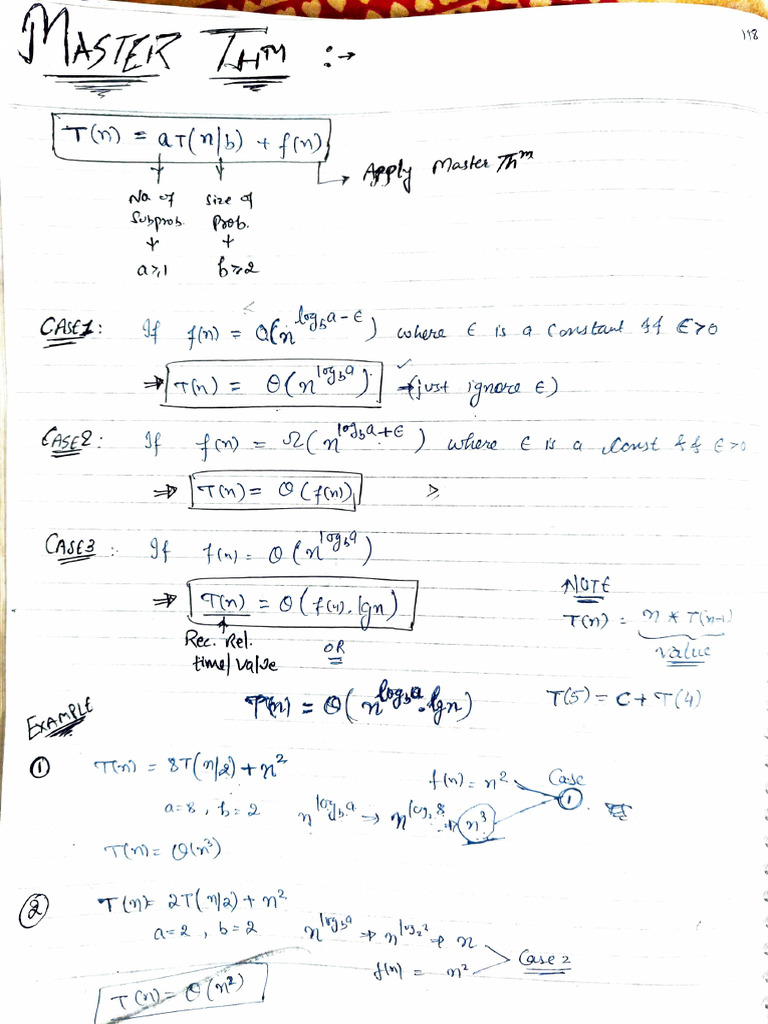 Master Theorem | PDF
