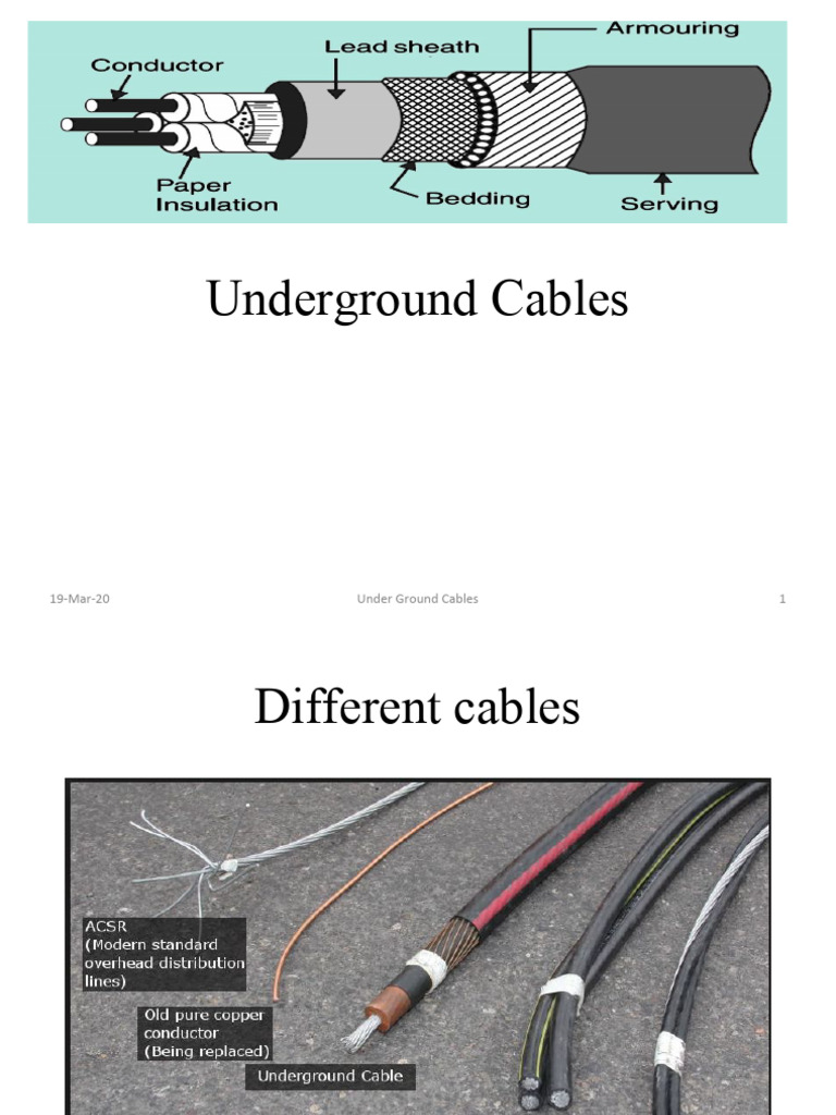 Types and Advantages of Underground Cables | PDF | Insulator ...
