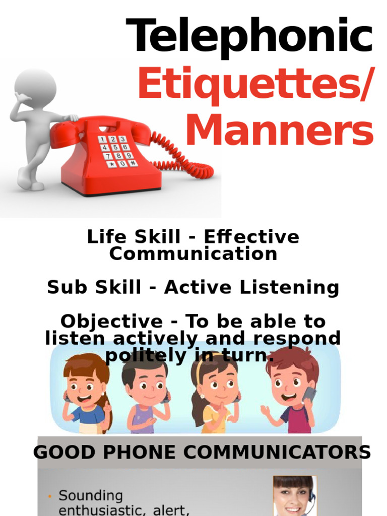 Telephonic Etiquette and Active Listening | PDF