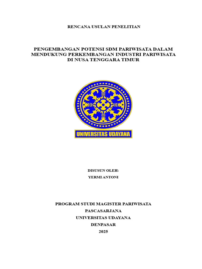 Usulan Penelitian | PDF
