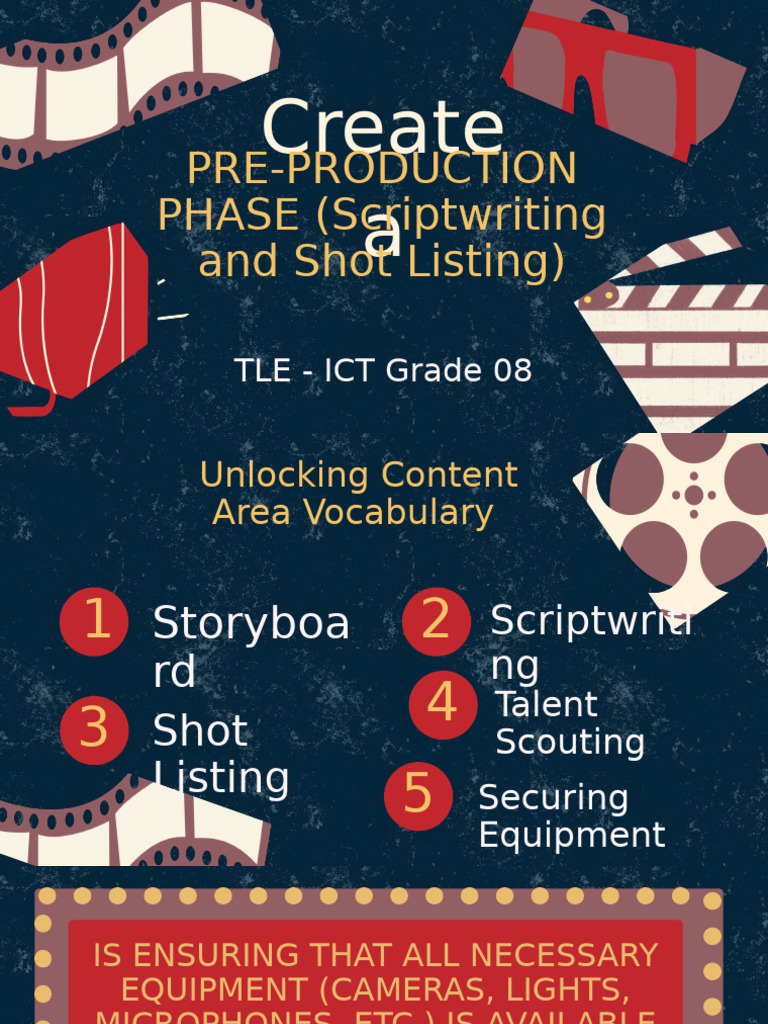 Lesson 8 - Pre-Production Phase (Scriptwriting and Shot Listing) | PDF ...