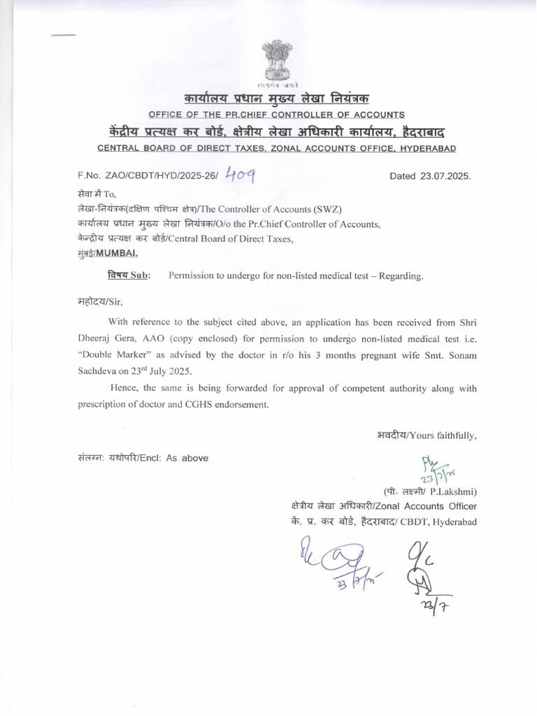 Permission For Medical Test | PDF