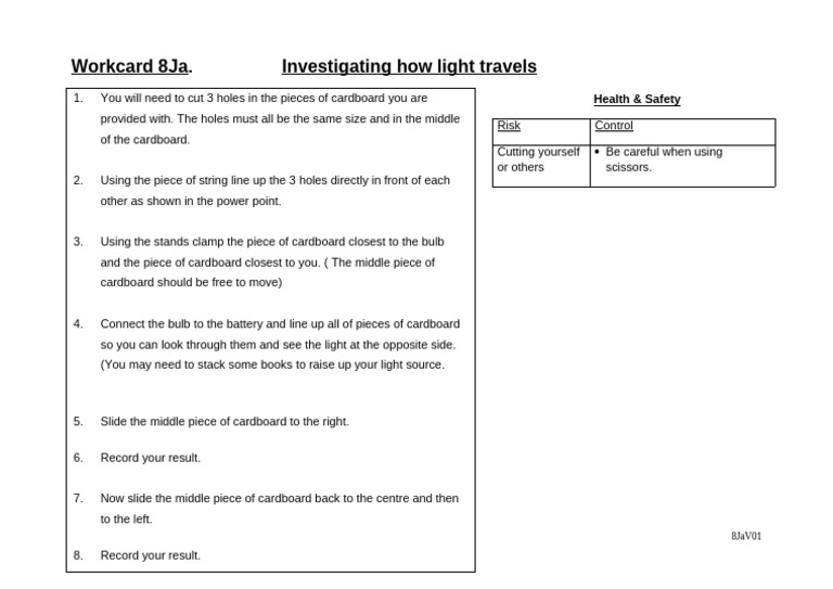 8ja Workcard DRW | PDF