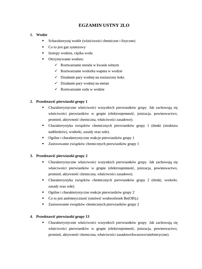 2lo - Egzamin Ustny - Semestr Letni 2024 - 2025 | PDF