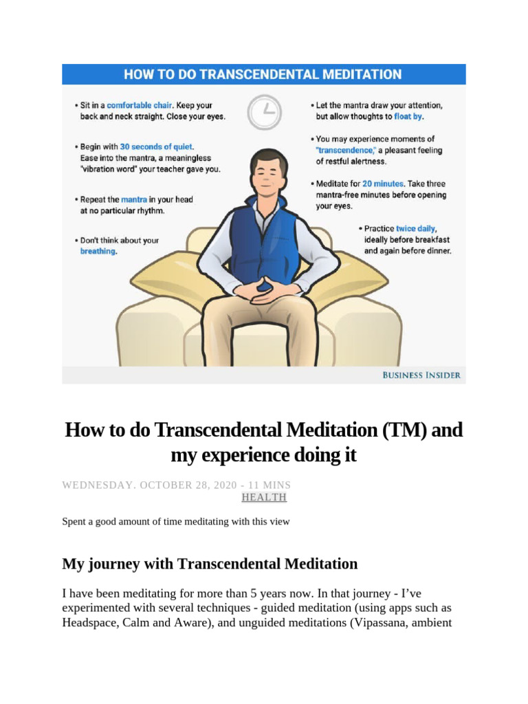 How To Do Transcendental Meditation | PDF | Hindu Prayer And Meditation ...