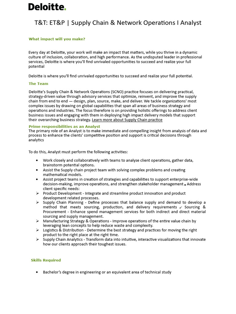 Profile2 - Deloitte India - Technology & Transformation - ET&P - SCNO ...